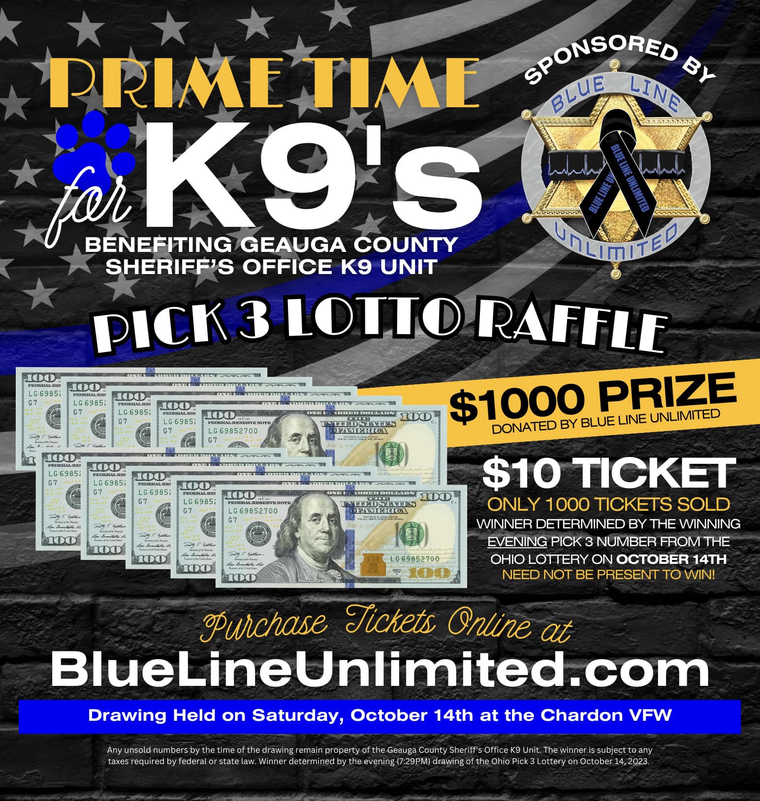 Blue Line Raffle | Geauga County Sheriff's Office
